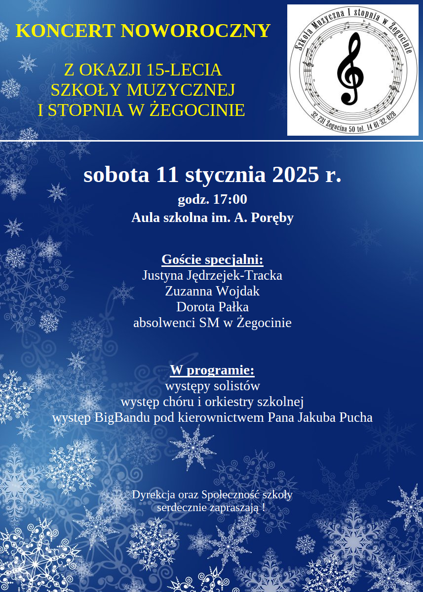 Zaproszenie na Koncert Noworoczny - 11 stycznia 2025 rok